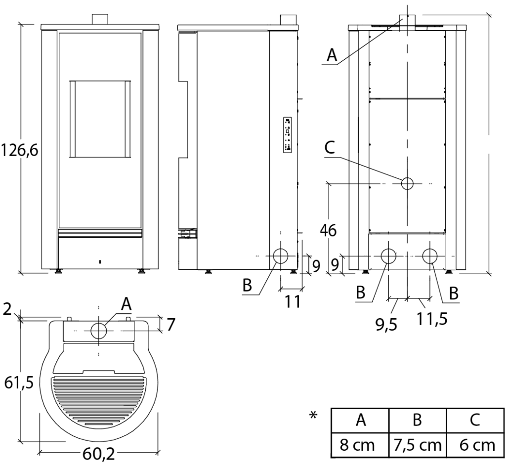 P930 T Top - Calefacción Pellet